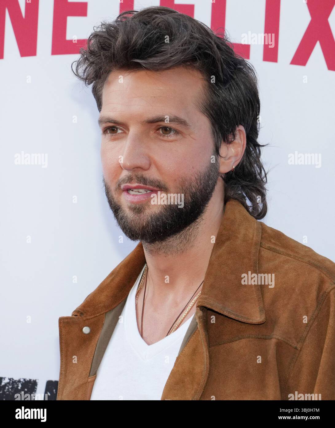Guy Burnet arrives at the Netflix's FUBAR Season 2 Los Angeles Premiere ...