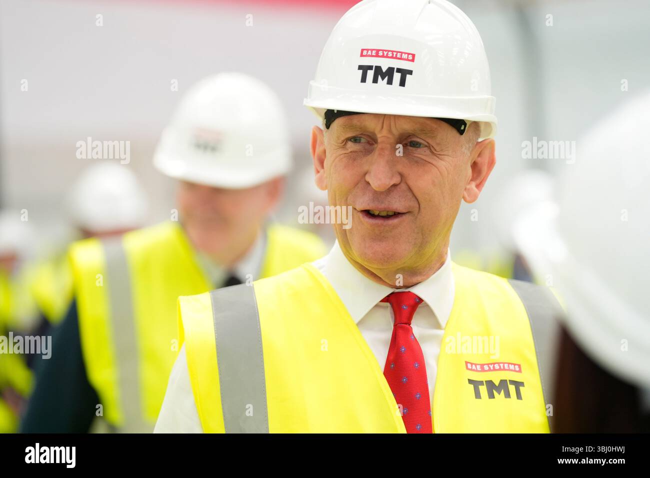 Defence Secretary John Healey during a visit to open the new BAE ...