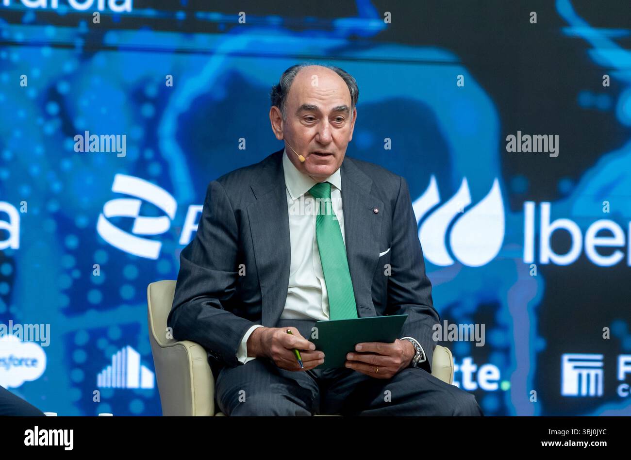Iberdrola's CEO, Ignacio Sánchez Galán, speaks during the 3rd edition ...