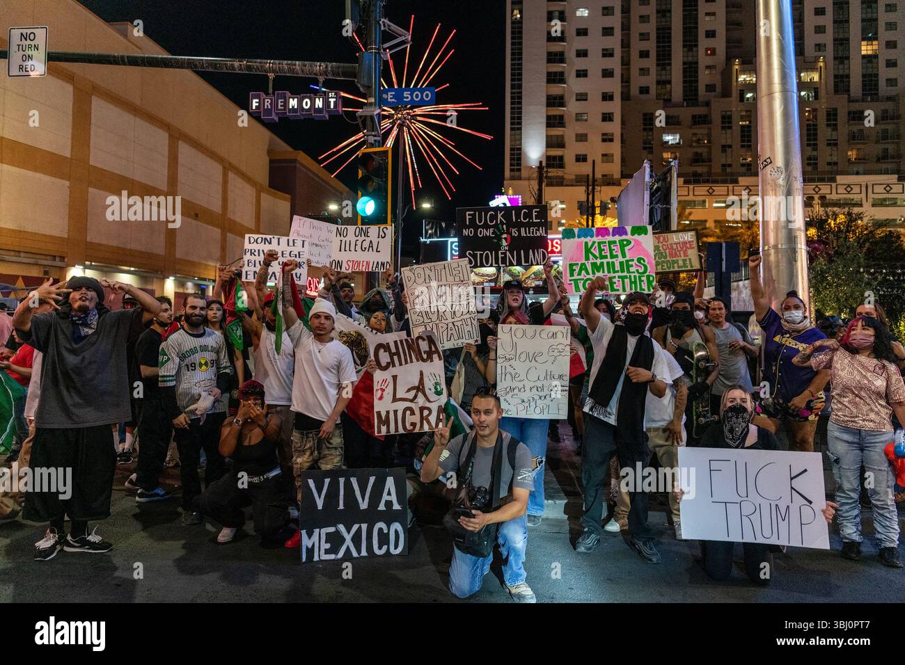 Las Vegas, NV, USA. 11th July, 2025. ICE protest happening in Downtown ...