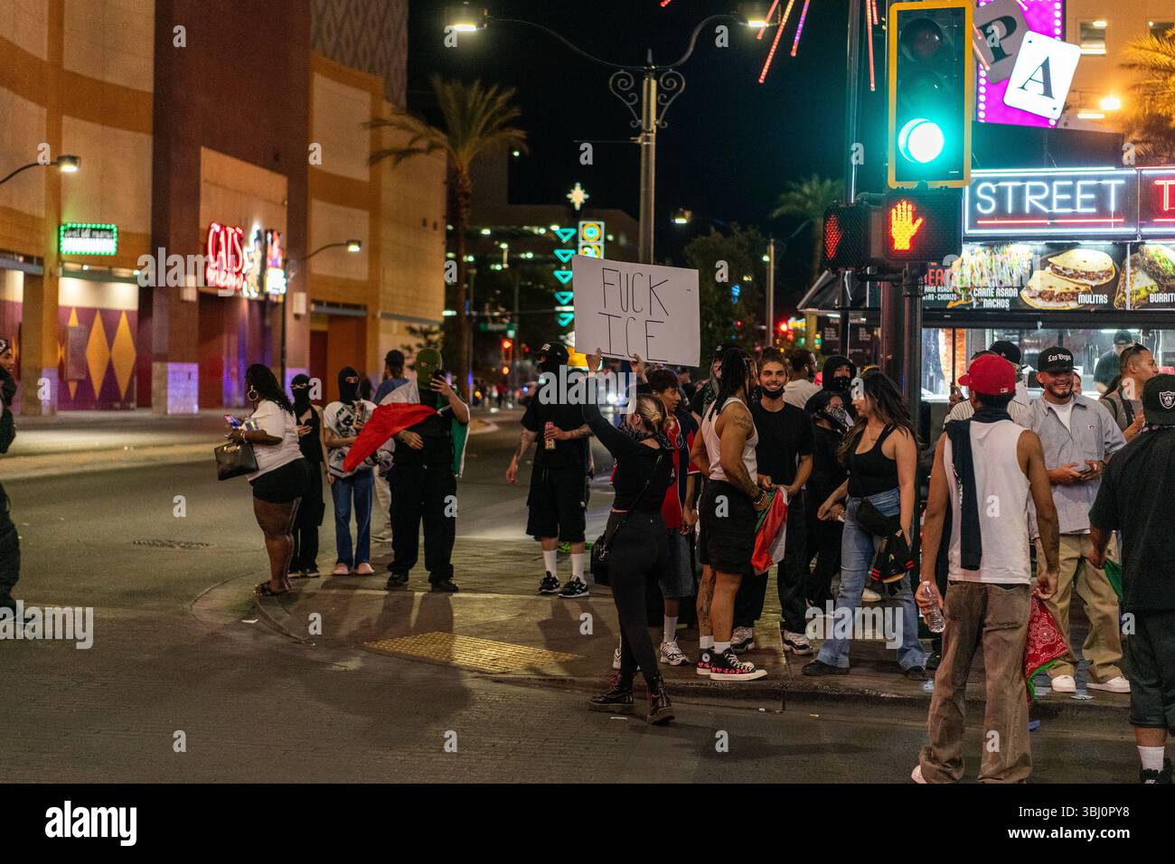 Las Vegas, NV, USA. 11th July, 2025. ICE protest happening in Downtown ...