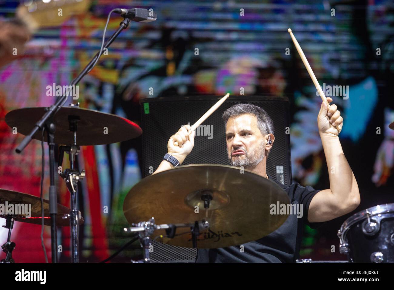 American drummer Brad Wilk performs during a concert at the EXIT music ...
