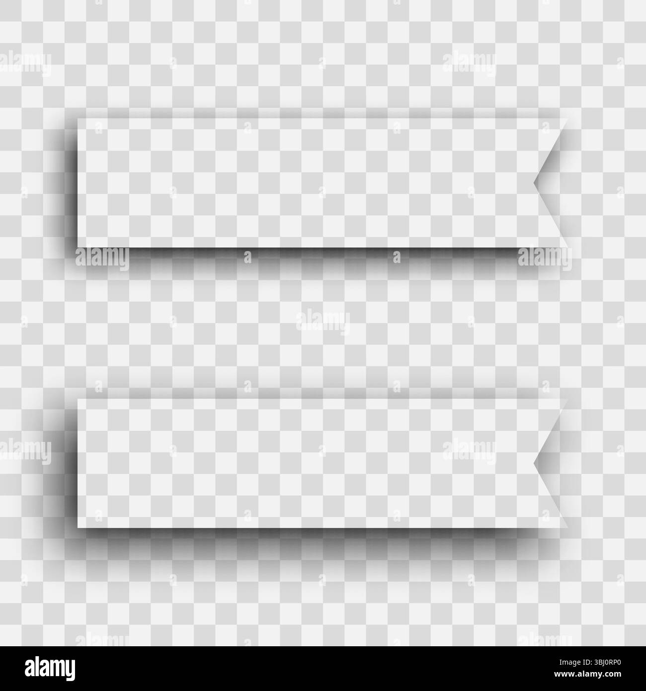 Dark transparent realistic shadow. Set of two rectangles shadows ...