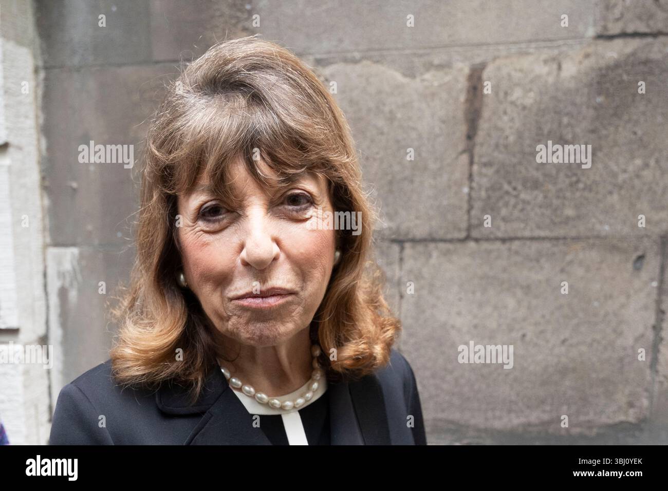 Eve Pollard attending a memorial service for Barbara Taylor Bradford at ...