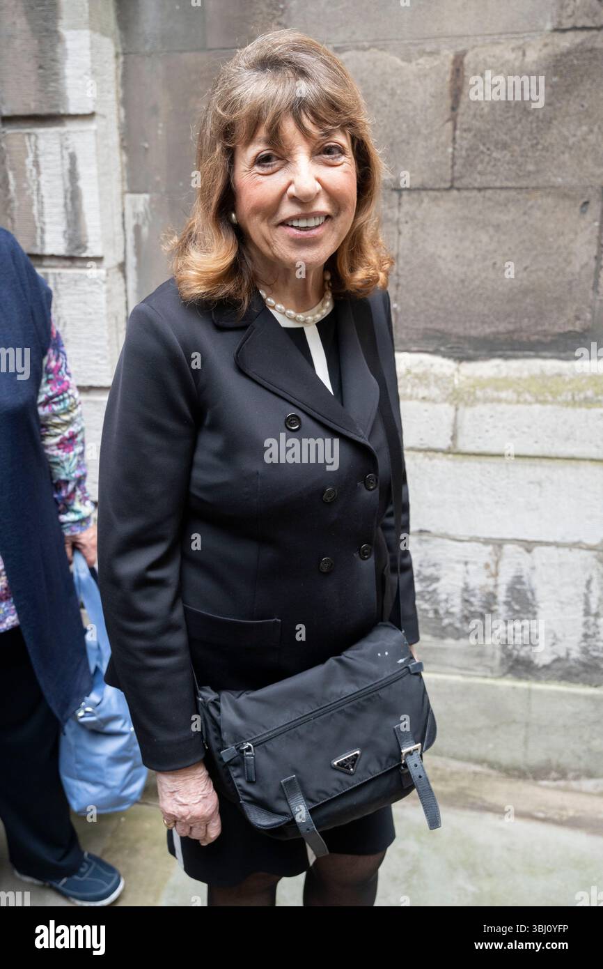 Eve Pollard attending a memorial service for Barbara Taylor Bradford at ...