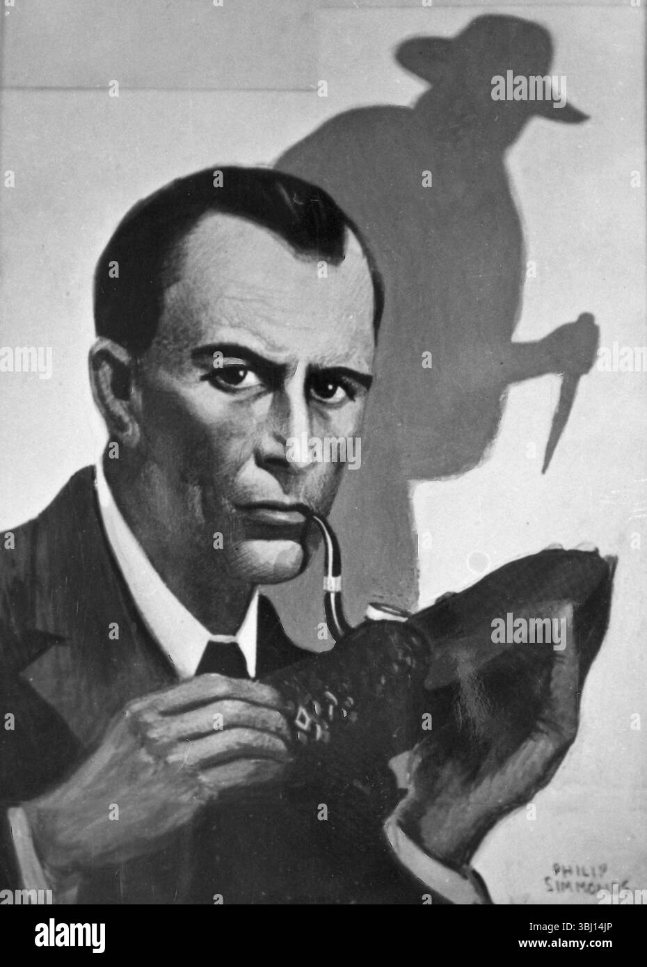 Sherlock Holmes, illustration by English illustrator Philip Simmonds ...