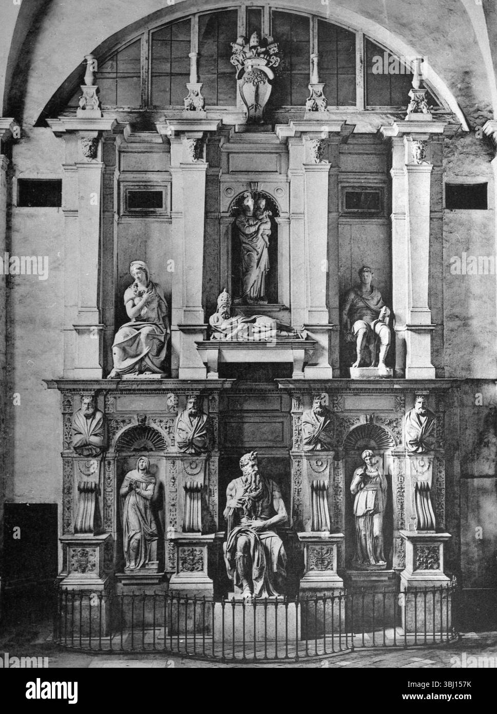Pope Julius II' tomb, sculpture by Italian artist Michelangelo ...