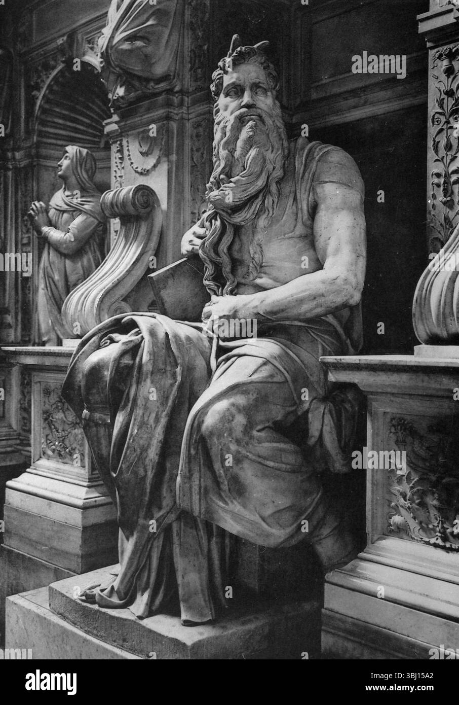 Moses, sculpture by Italian artist Michelangelo Buonarroti Stock Photo ...