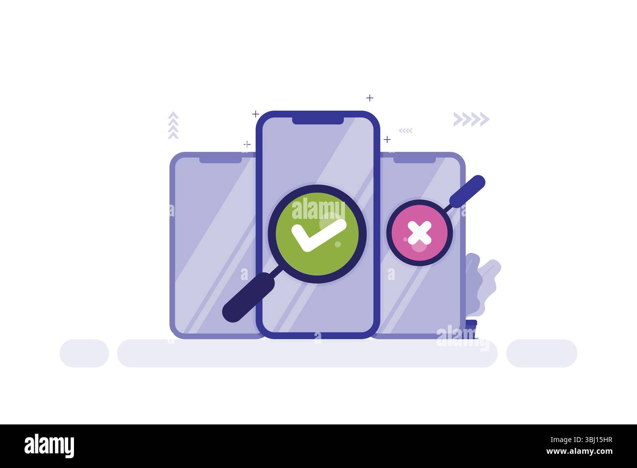 Approval graphic green screen Cut Out Stock Images & Pictures - Alamy