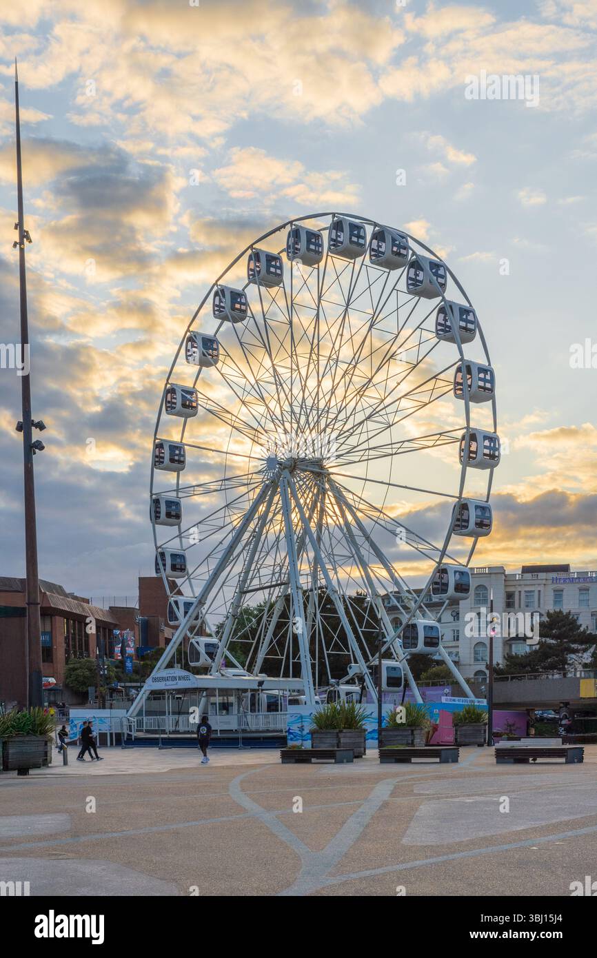 Pier Approach, Bournemouth, UK - May 5th 2025: The sunset sky behind ...