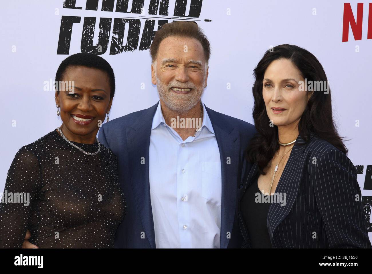Ca. 11th June, 2025. Arnold Schwarzenegger, Monica Barbaro at arrivals ...