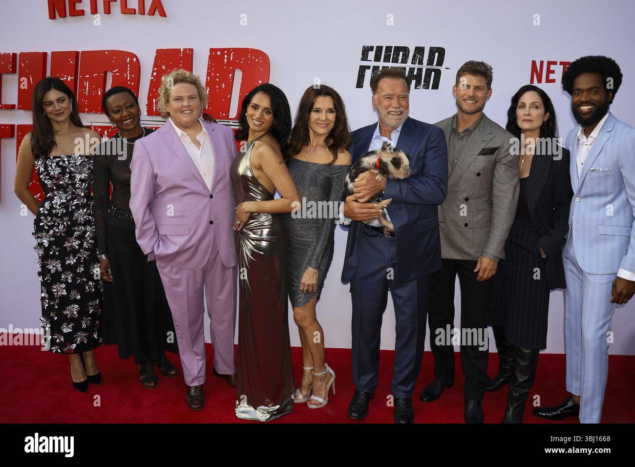 Ca. 11th June, 2025. Fortune Feimster, Milan Carter, Arnold ...