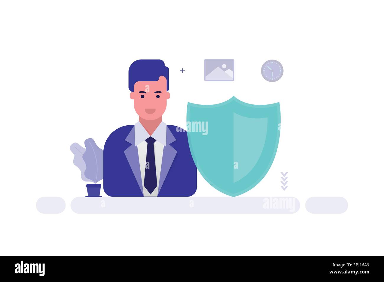 Risk management protection Stock Vector Images - Alamy