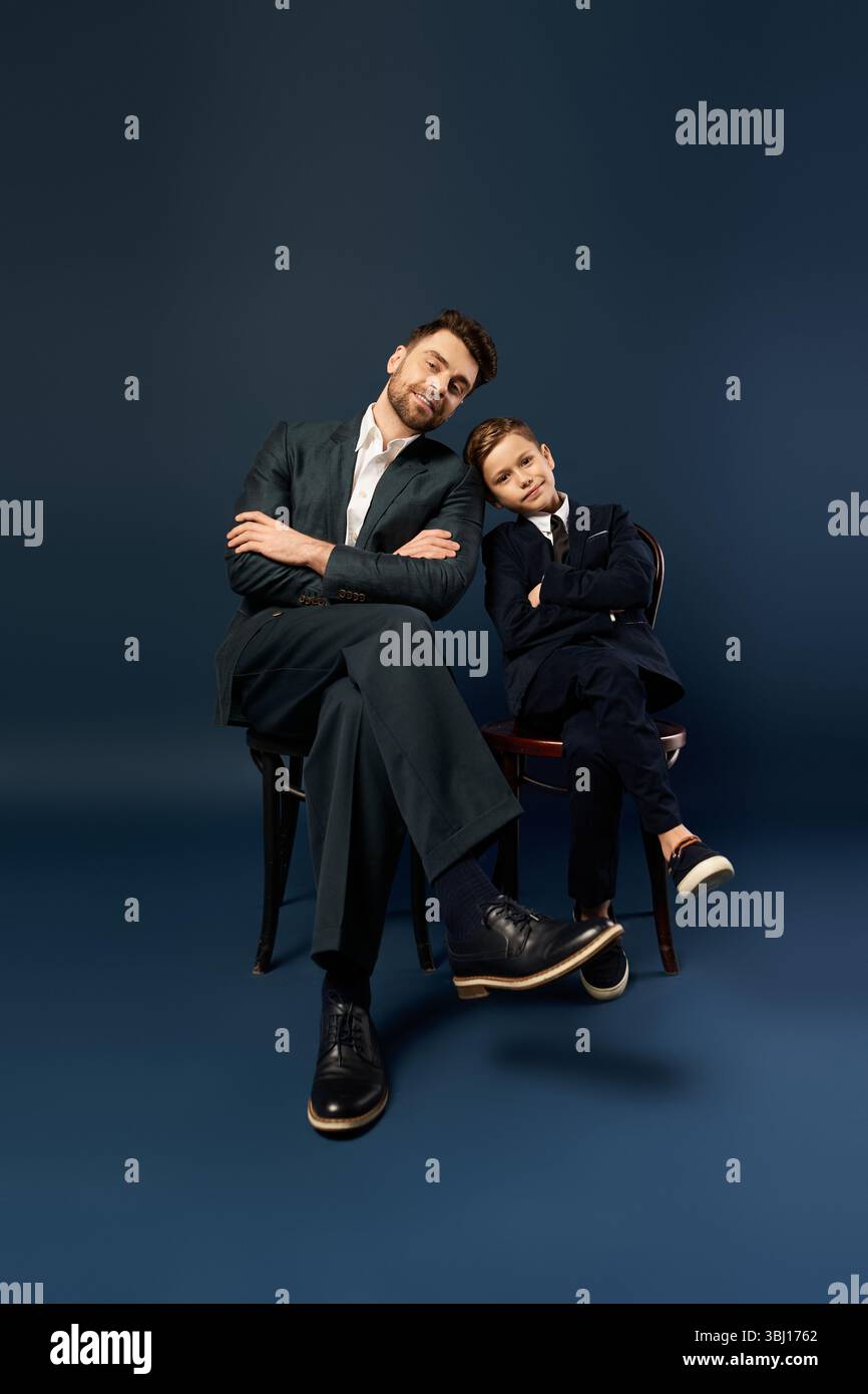 Joyful moment captured between father and son, showcasing their bond ...