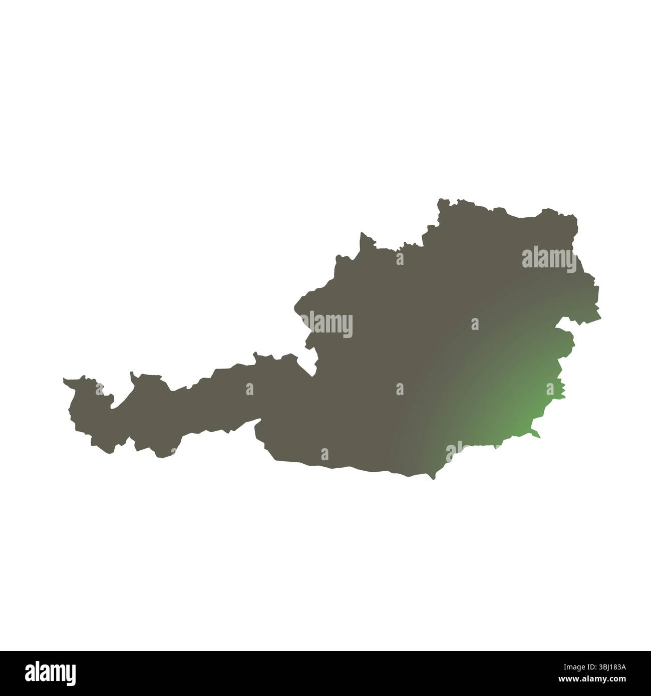 Map of Austria, sign silhouette. World Map Globe. Vector Illustration ...