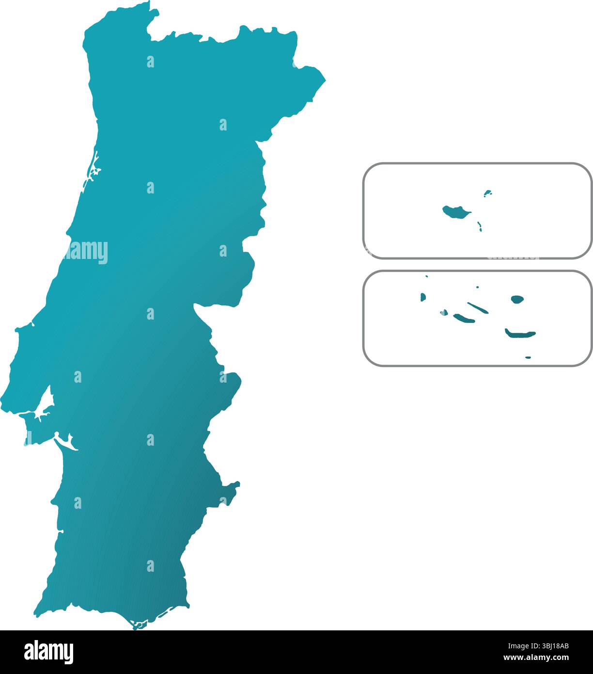 Map of Portugal, sign silhouette. World Map Globe. Vector Illustration ...