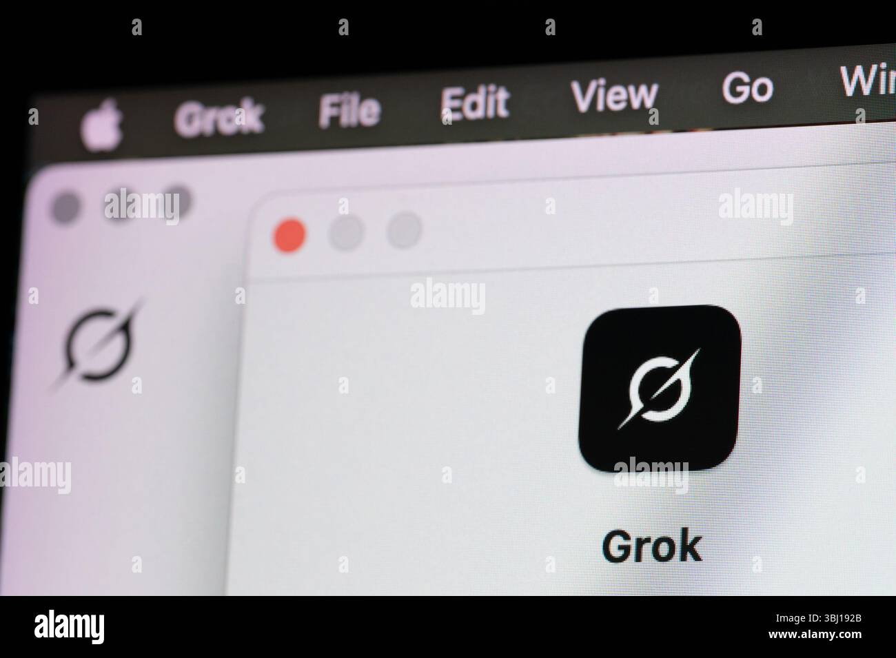 New York, USA - June 11, 2025: Grok AI assistant icon on computer ...