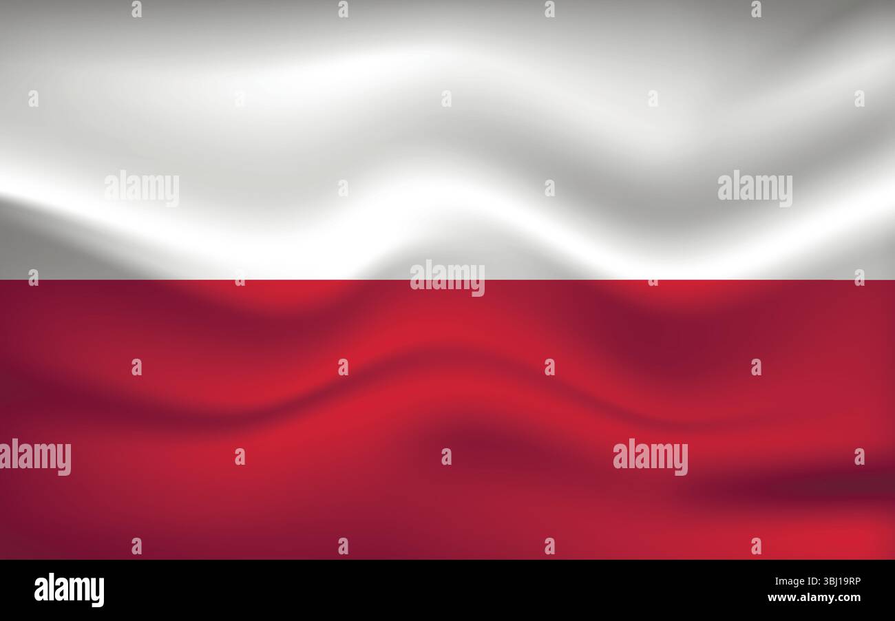 Flag of Poland. Polish national symbol in official colors. Template ...