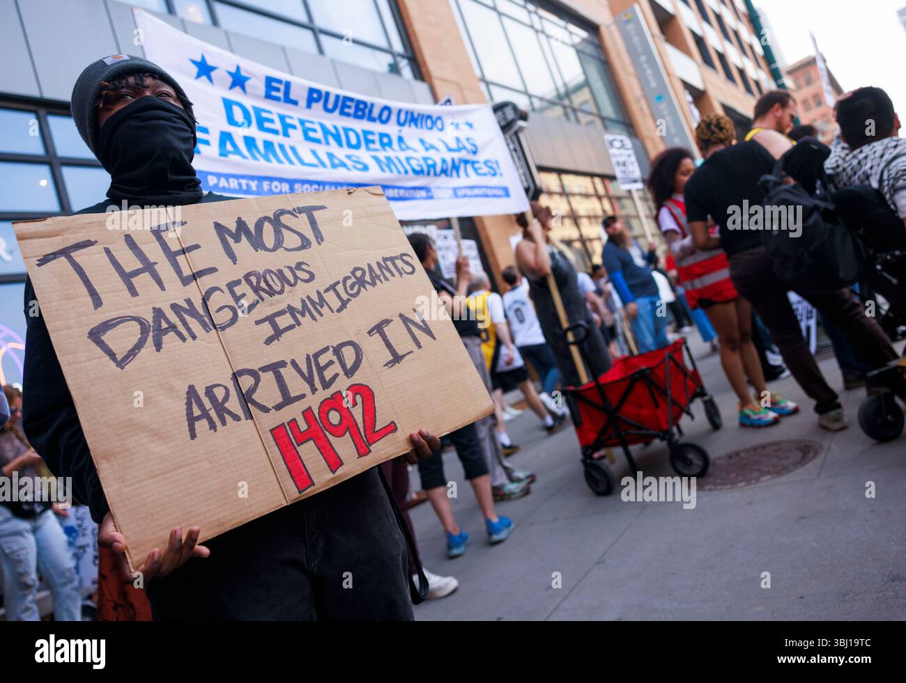 Party for socialism and liberation protest sign hi-res stock ...