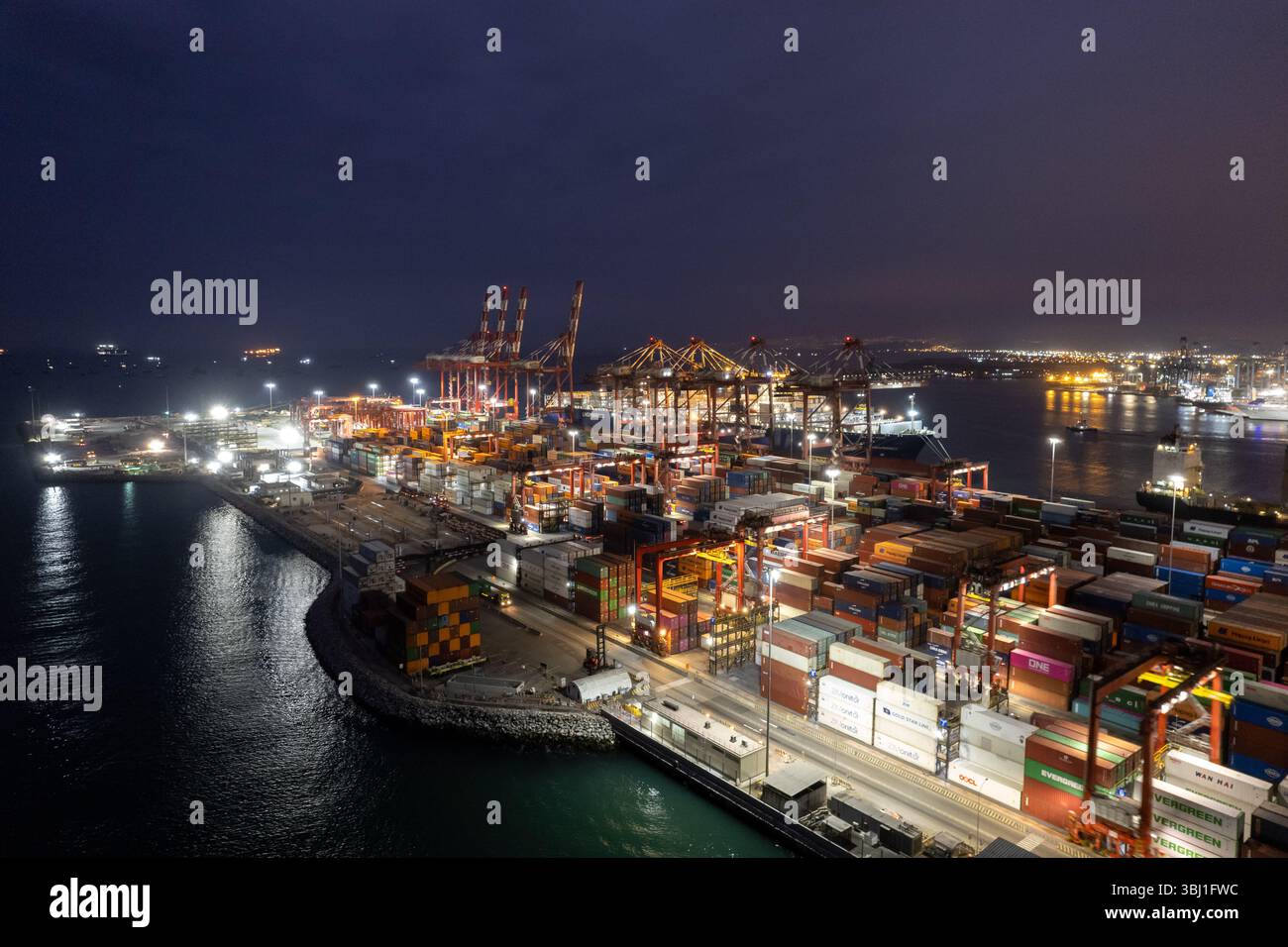 Aerial view of the maritime port of Callao. Peru Stock Photo - Alamy