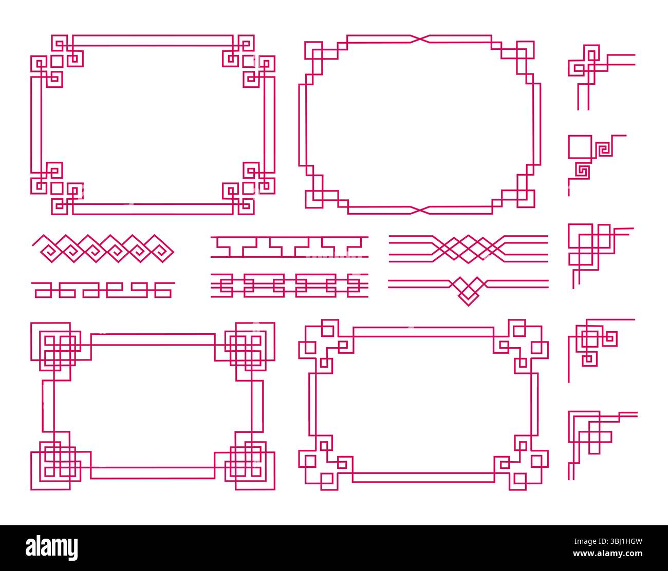 Chinese decorative border design Stock Vector Images - Alamy