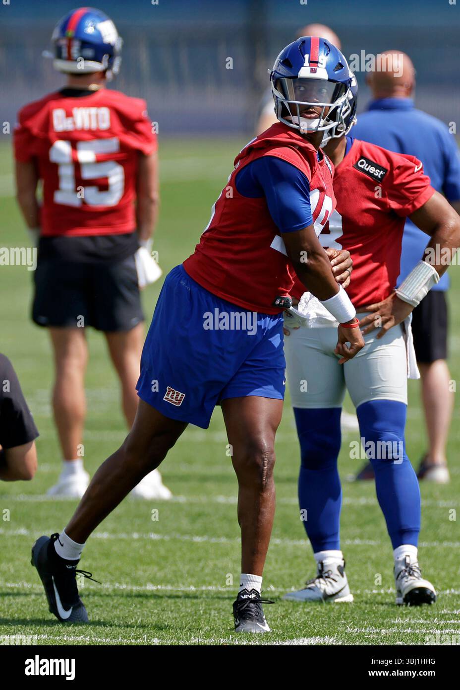 New York Giants quarterback Jameis Winston (19) passes the ball during ...