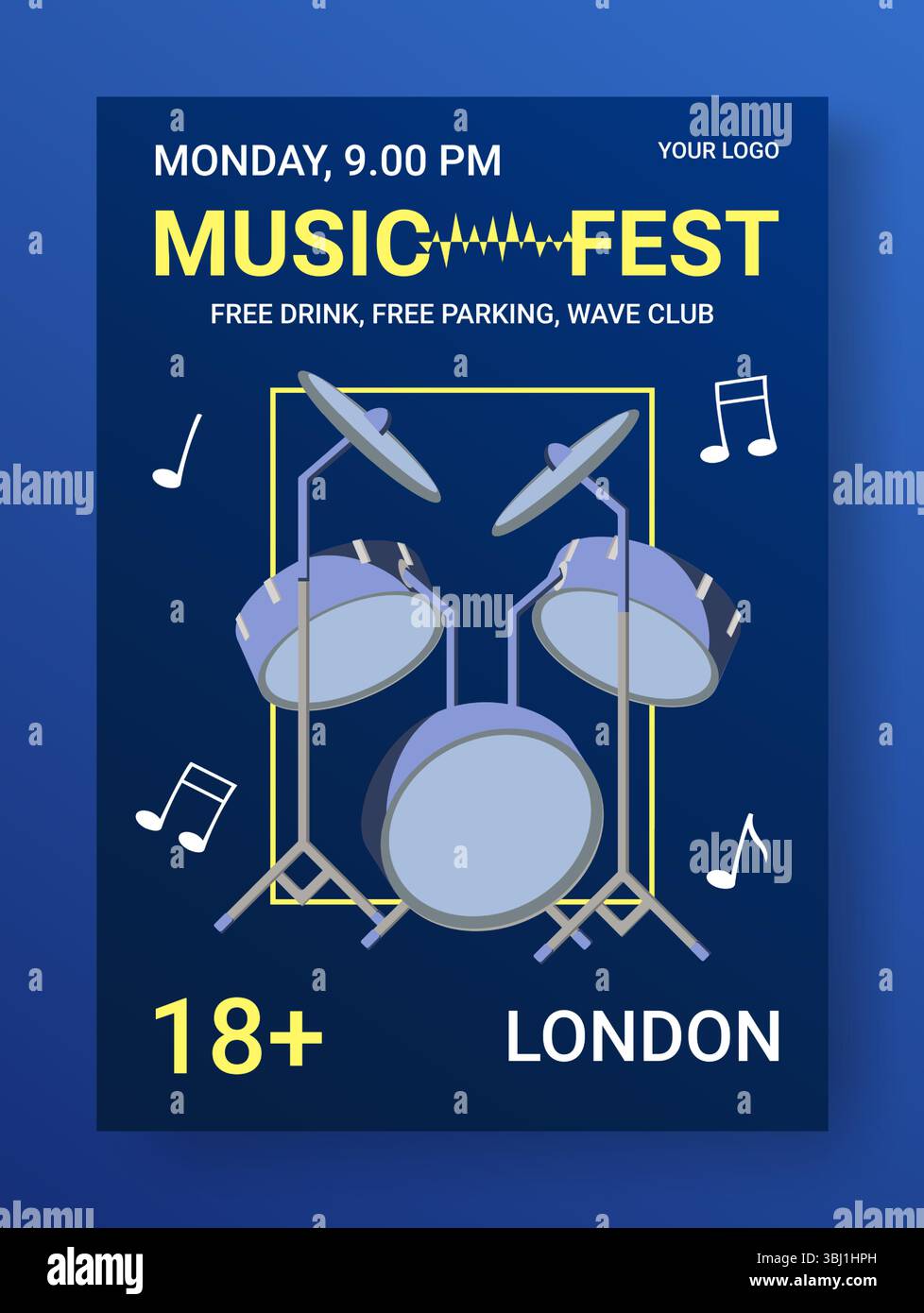 Music festival poster. Future concert invitation. Rock band fest ...