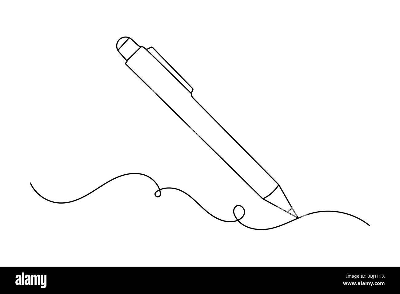 One line drawing pen Stock Vector Images - Alamy