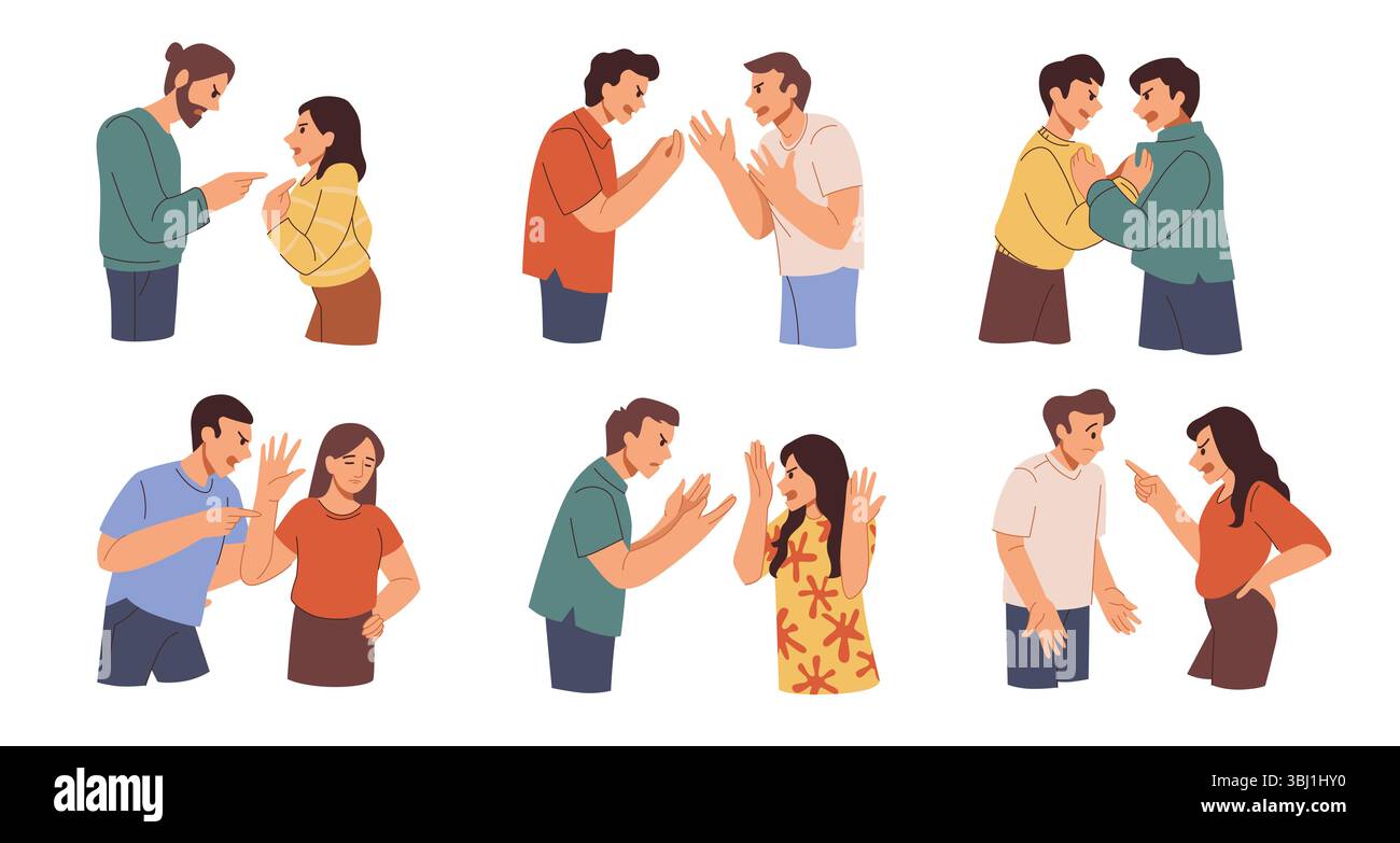 Woman dispute woman friend Stock Vector Images - Alamy