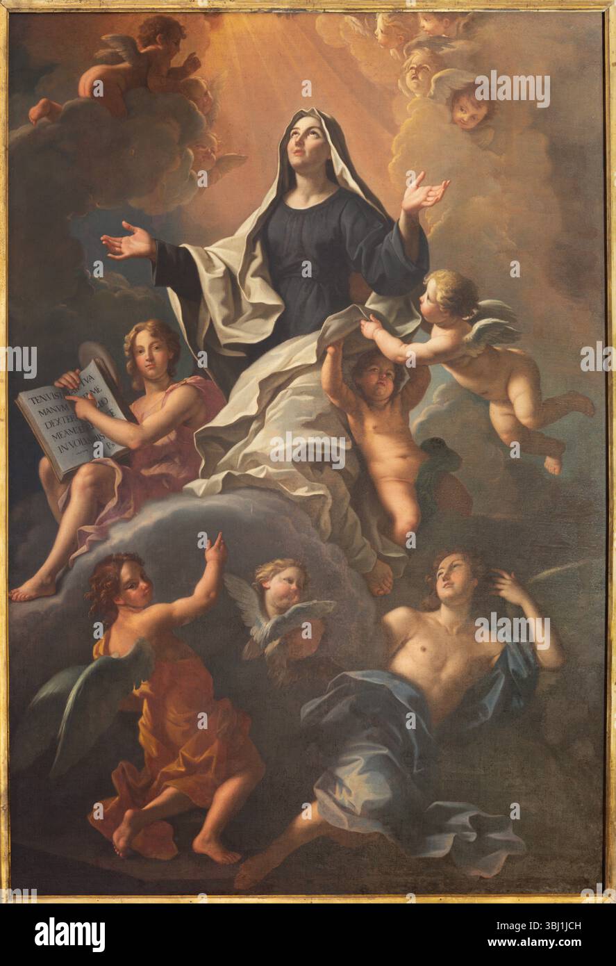 PIACENZA, ITALY - MAY 20, 2025: The painting of St. Francesca Romana in ...