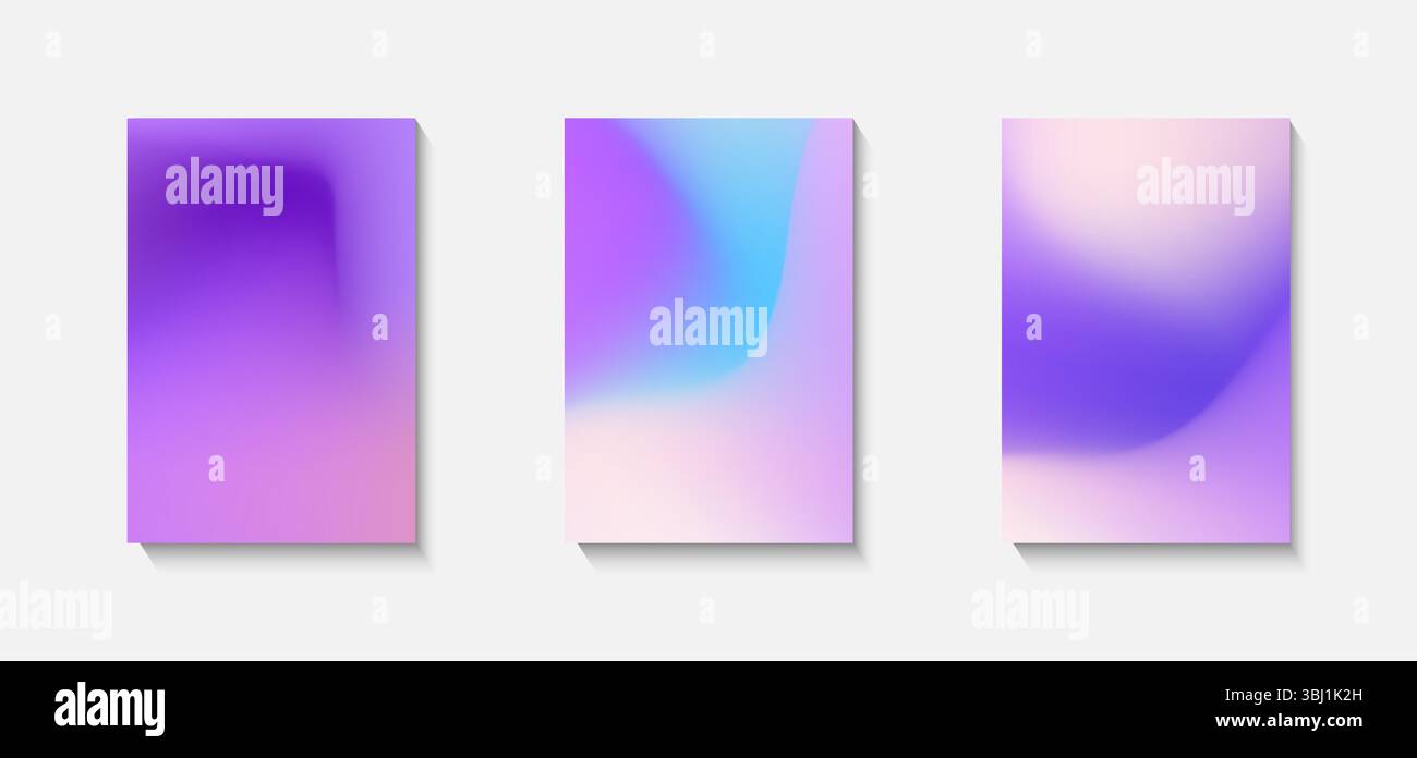 A set of light, modern backgrounds featuring soft, abstract blurred ...