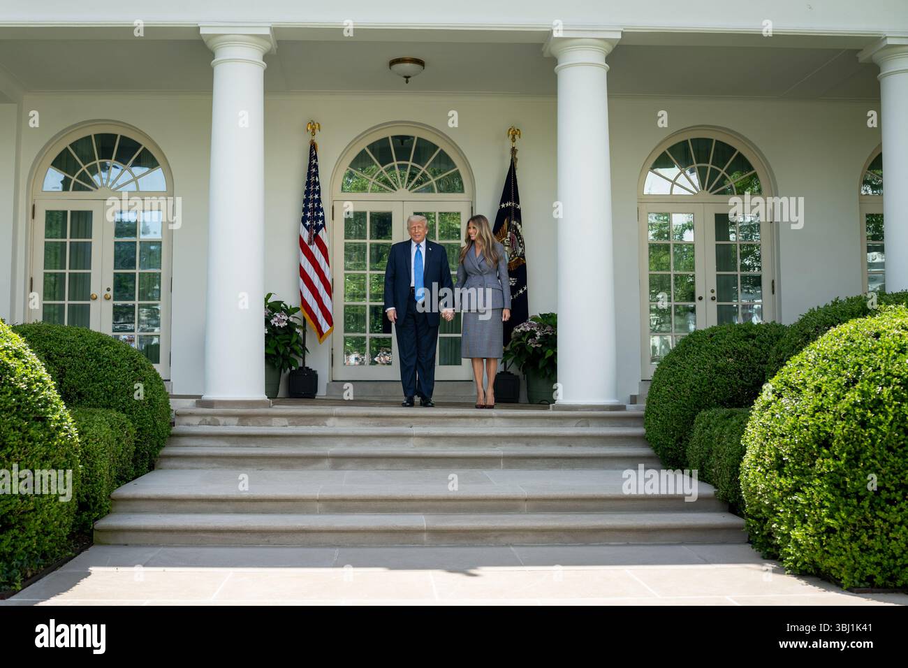 Us president donald trump and us first lady melania trump hi-res stock ...