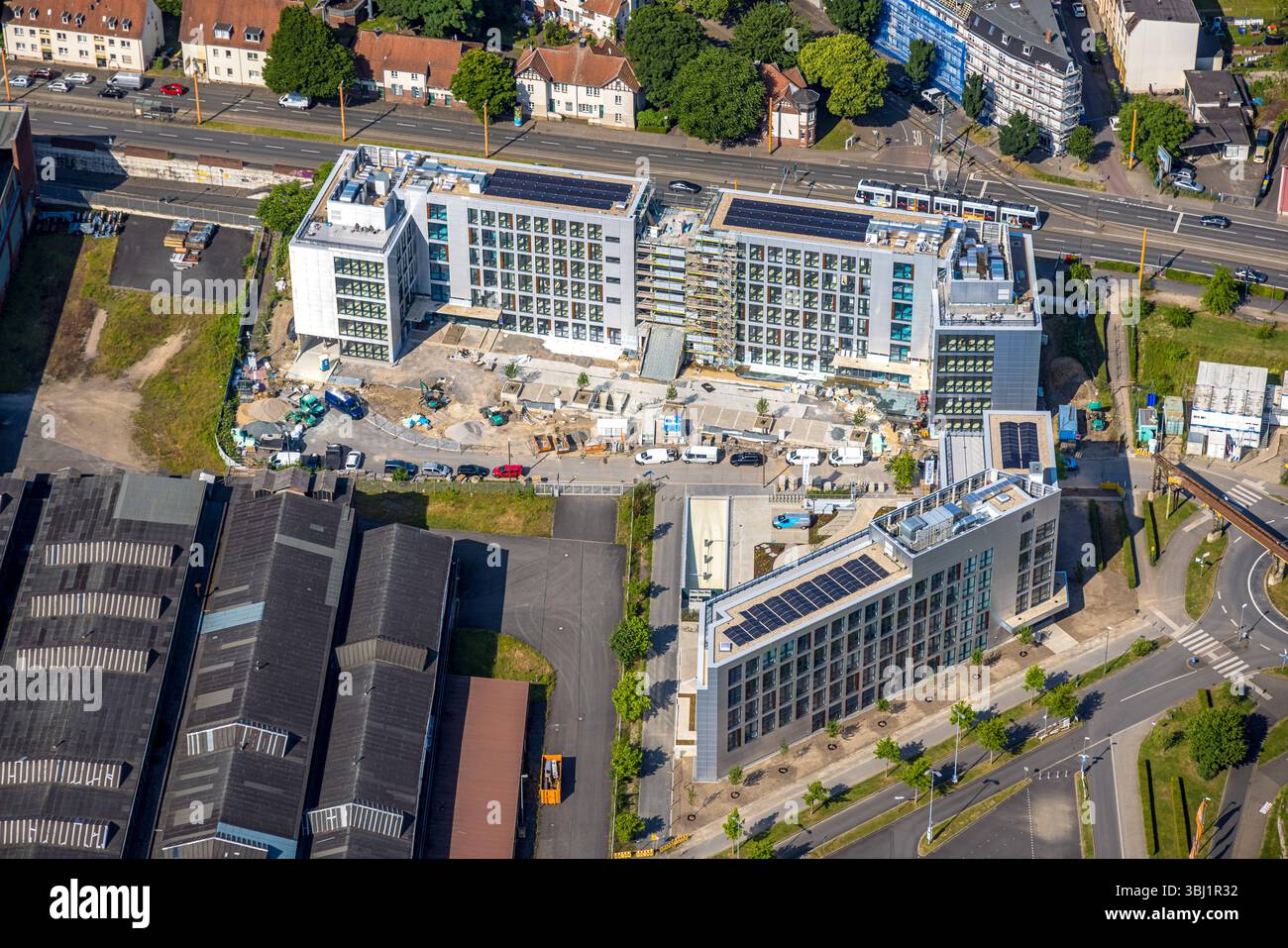Luftbild, TRIUM Business Campus Bochum, Baustelle mit Neubau von ...