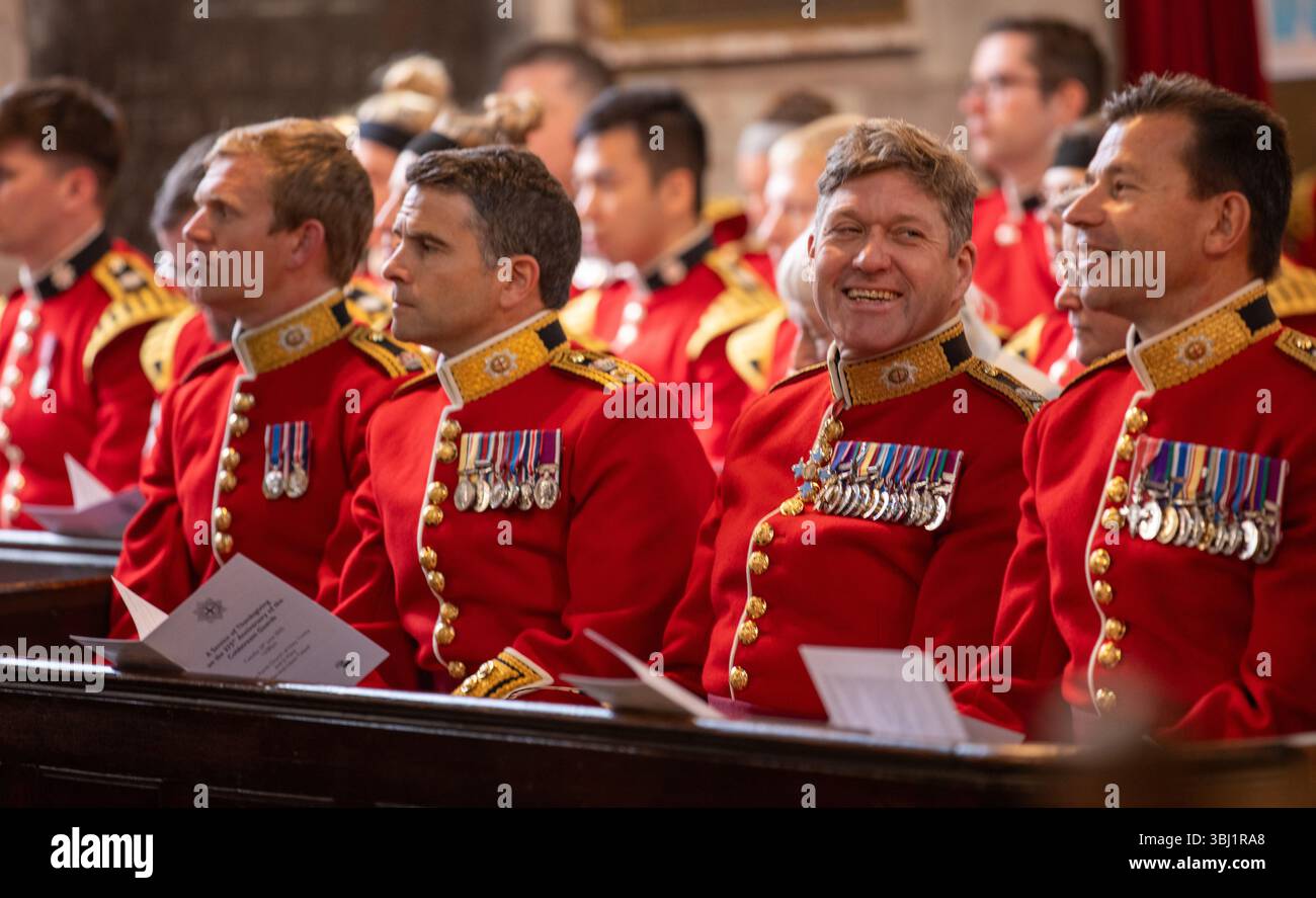 The Coldstream Guards in full ceremonial uniform marched through ...