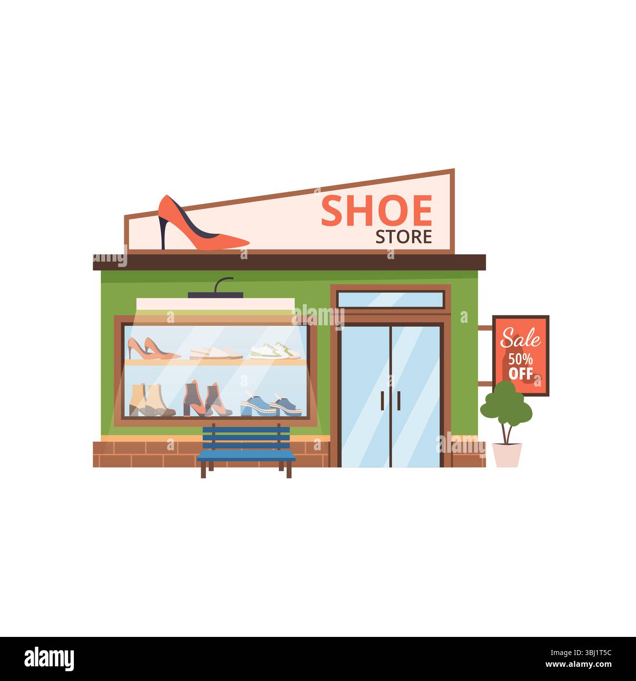 Shoes shelves Stock Vector Images - Alamy
