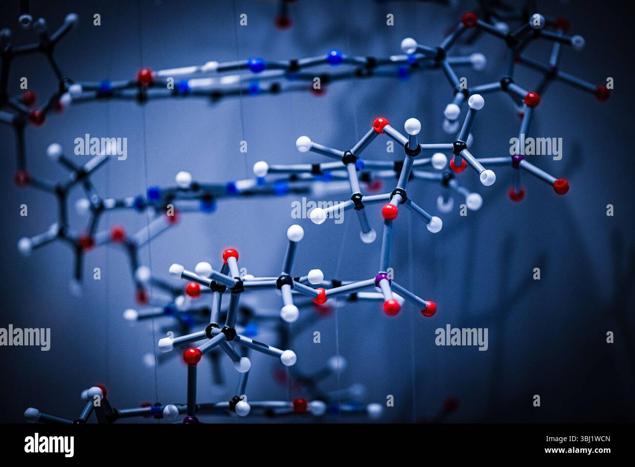 Molecular structure model representing hi-res stock photography and ...