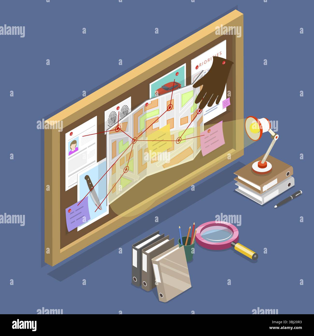 Detective investigation board hi-res stock photography and images - Alamy