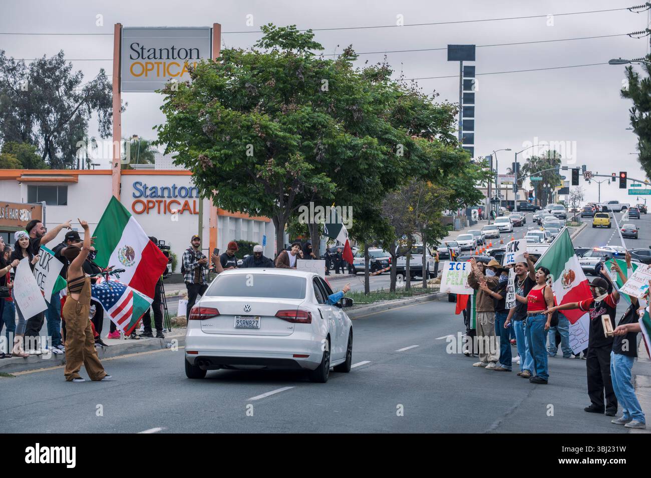 National City, USA. 11th June, 2025. About 150 protesters took to the ...
