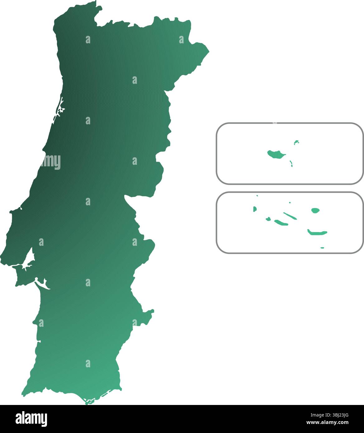 Map of Portugal, sign silhouette. World Map Globe. Vector Illustration ...