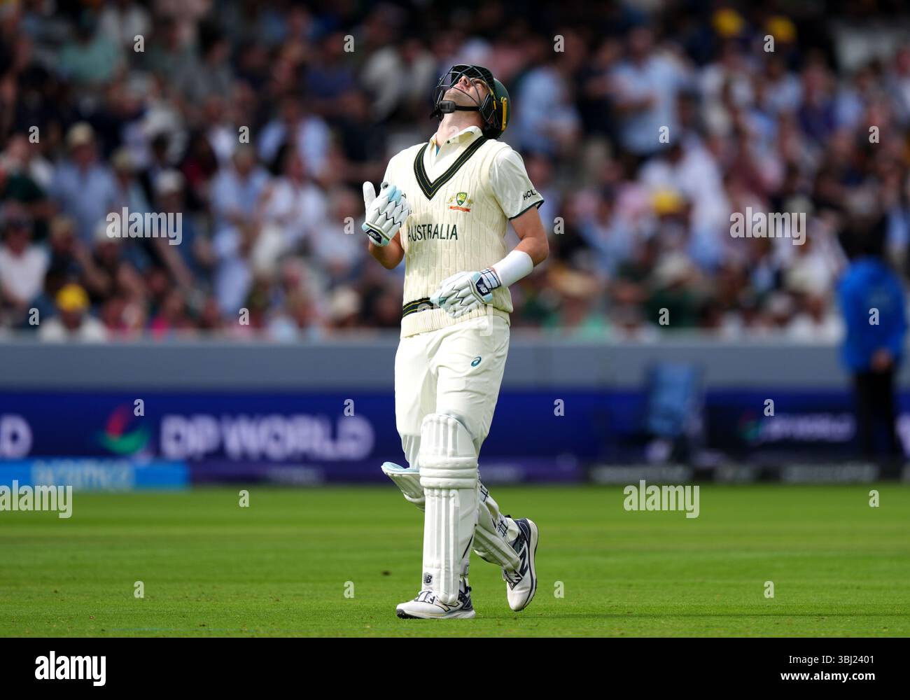 Australia captain Pat Cummins after getting out on day two of the ICC ...