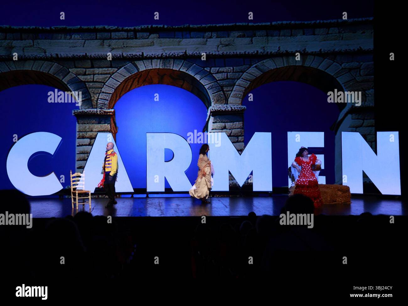 Actors of the opera Carmen kids at the Teatro de la Maestranza. On June ...