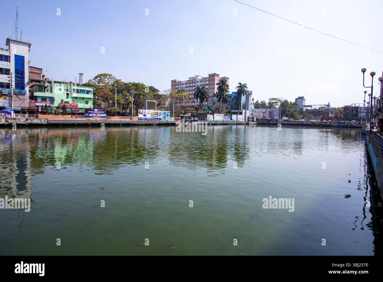 Bibir Pukur — a serene waterbody in the heart of Barishal, reflecting ...