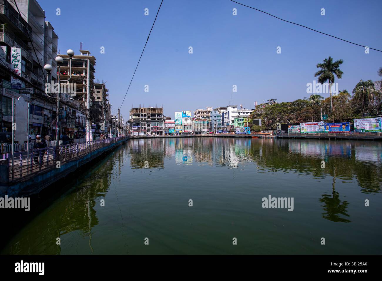Bibir Pukur — a serene waterbody in the heart of Barishal, reflecting ...