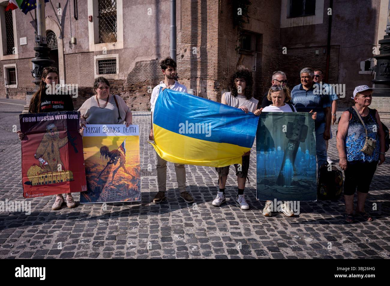 Ukrainians demonstrate against Russia s aggression ROME, ITALY - JUNE ...