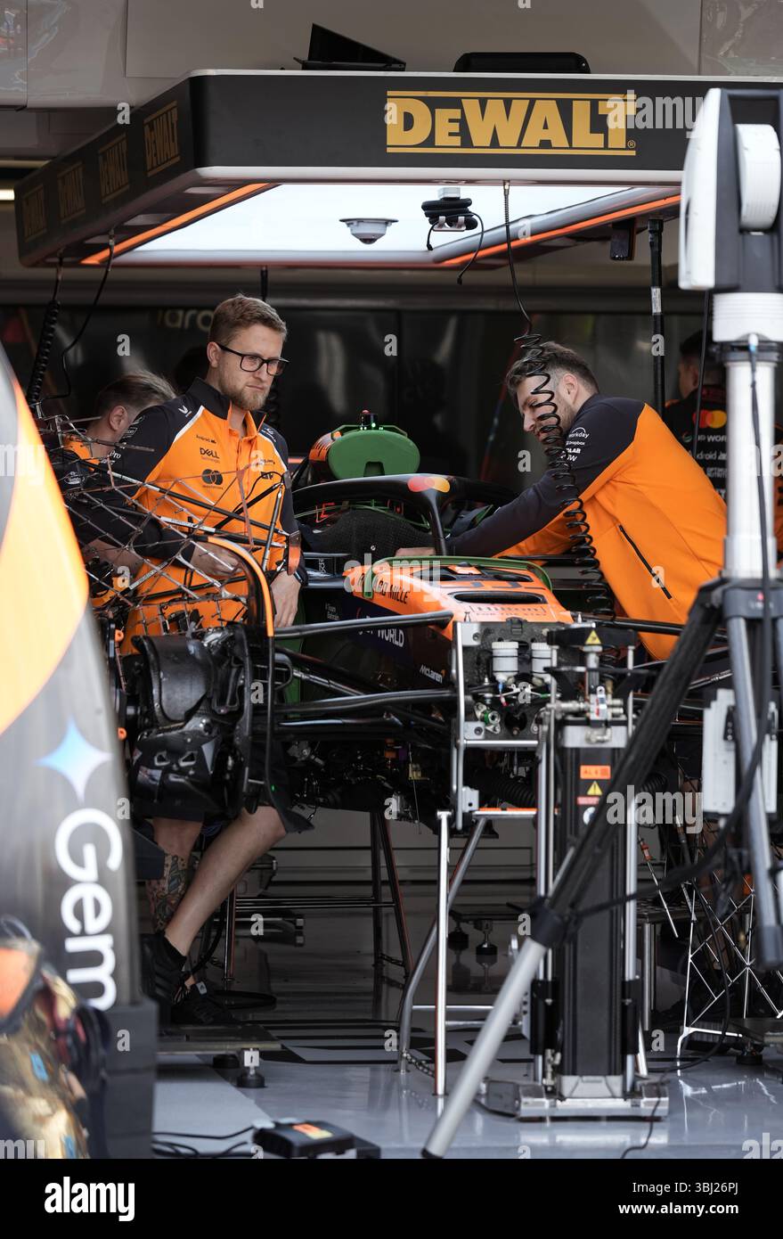 Montreal, Quebec, Canada – June 12, 2025: McLaren Formula 1 mechanics ...