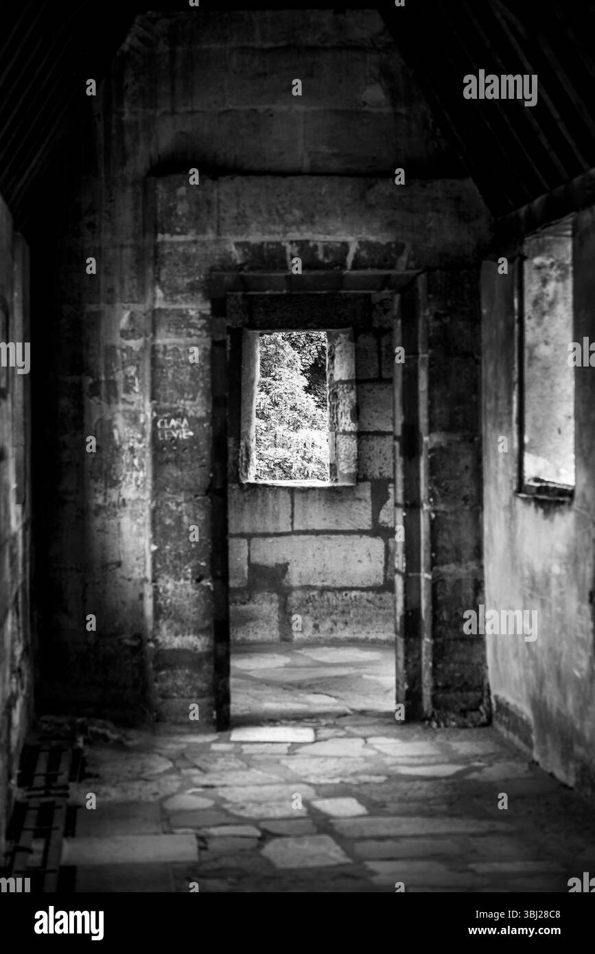 Corridor Medieval castle Stock Photo - Alamy