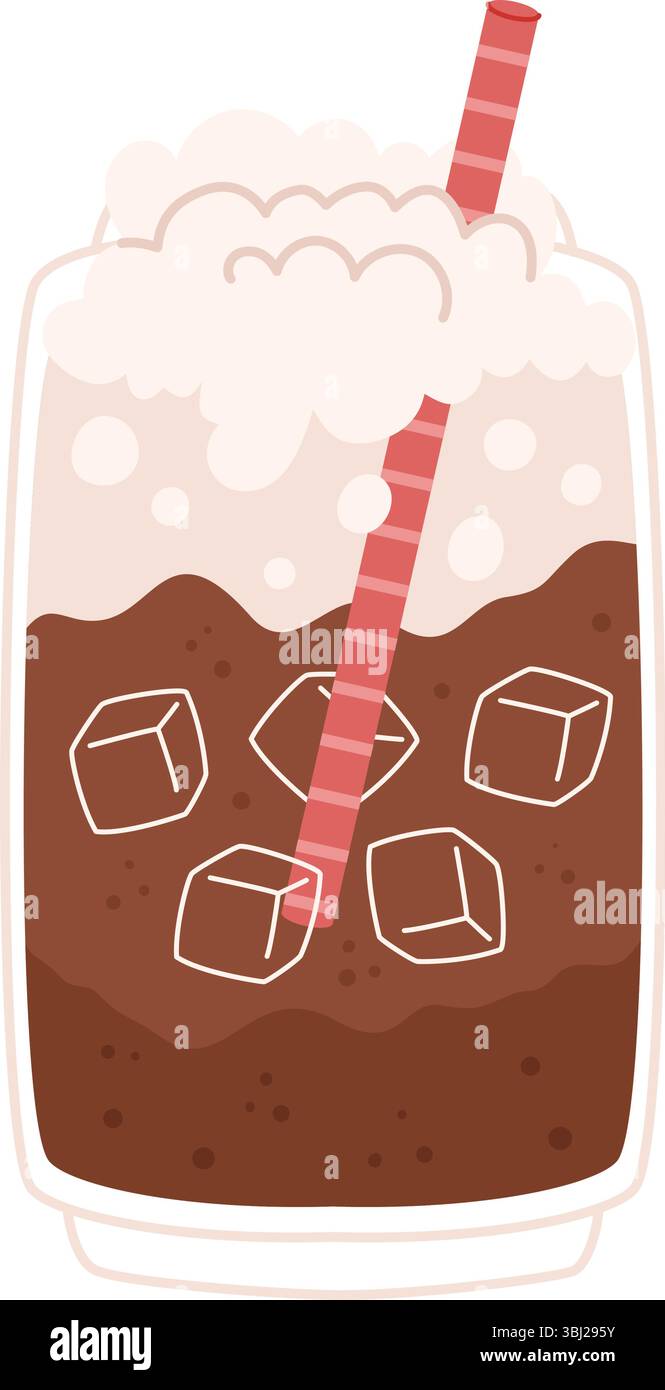 Striped straw in glass Cut Out Stock Images & Pictures - Alamy