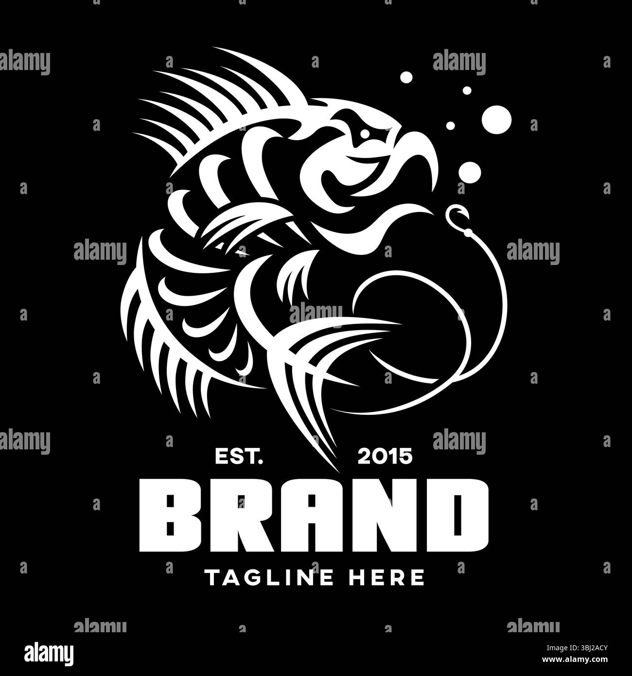 Modern fishing logo. Vector illustration Stock Vector Image & Art - Alamy