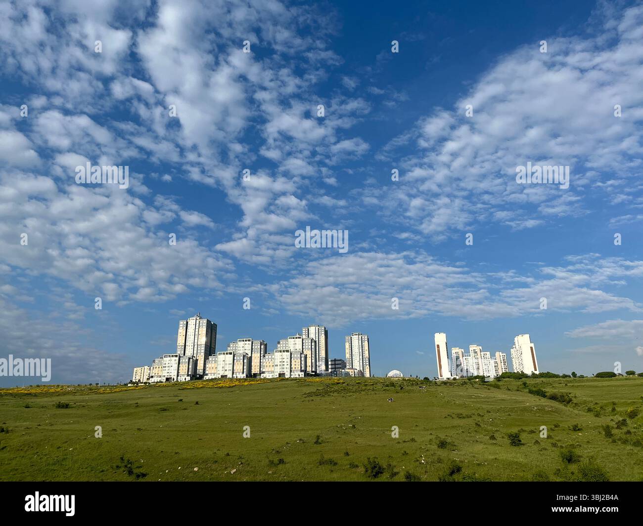 Public housing and meadow view in Istanbul, Turkey Stock Photo - Alamy