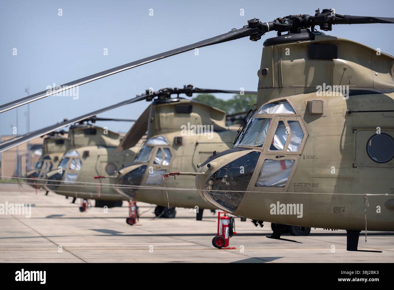 U.S. Army CH-47 Chinook helicopters that will participate in an ...